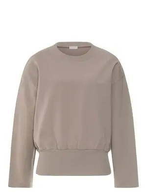Hanro Stretch-cotton Natural Living Crew Neck Sweater - Brown