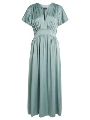 Fabiana Filippi Satin Cape Effect Midi Dress - Green