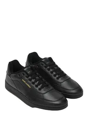 Saint Laurent Leather Sneakers - Black
