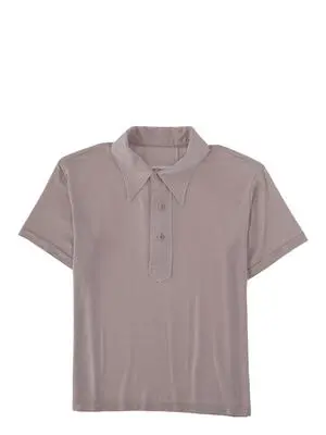 MAISON MARGIELA Cupro Polo Top - Beige