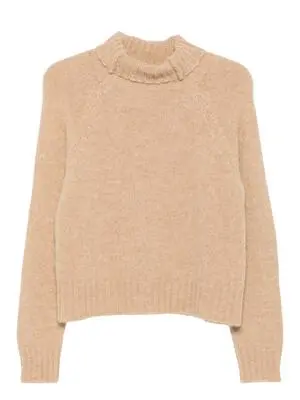 JUCCA Knit Turtleneck Sweater - Beige