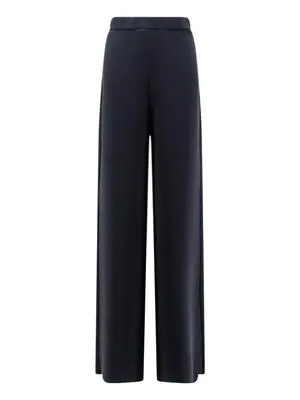 Max Mara Max Mara Compact Cady Trousers With Invisible Left-Side Zip Blu