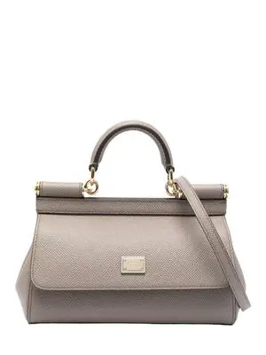 Dolce & Gabbana Mini Dauphine Calfskin Crossbody Bag - Beige