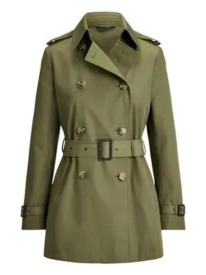 Ralph Lauren Double-breasted Belted Trench Coat - Green