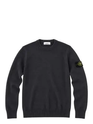 Stone Island Ribbed Knit Crewneck Sweater - Grigio