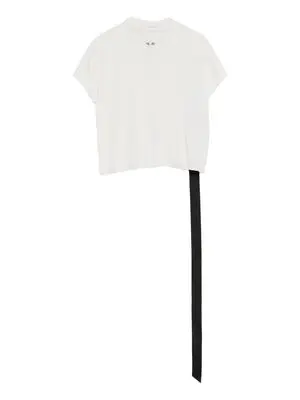 Rick Owens RICK OWENS DRKSHDW Cropped Crewneck Cotton T-Shirt Bianco