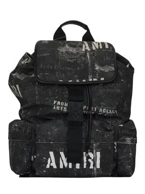 Amiri Distressed Canvas Rucksack - Black