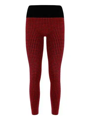 HEART AND SOUL Red / Black Bright Red & Black Check High-waisted Activewear Leggings - Red/black