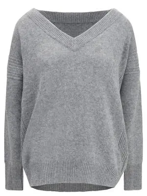 Ermanno Scervino Knit Dress With Lace Slip - Grey
