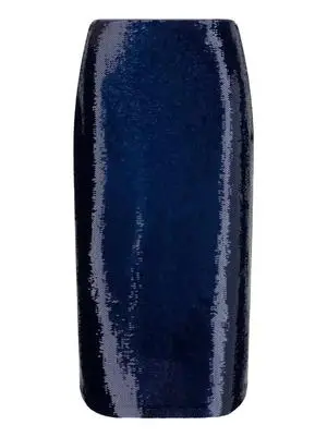 TOM FORD Sequin-embellished Pencil Skirt - Blue