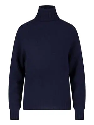 MA'RY'YA Cashmere And Virgin Wool High Neck Sweater - Blue