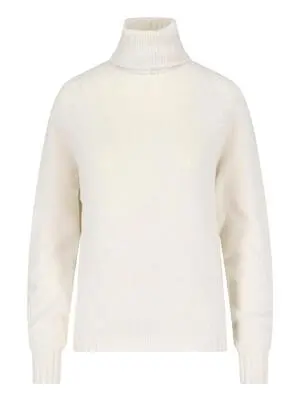 MA'RY'YA Cashmere And Virgin Wool High Neck Sweater - White