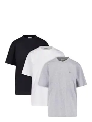 Burberry Set Of 3 Cotton T-shirts - Multi