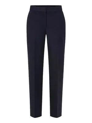 Max Mara Pressed Tailored Trousers - Blue