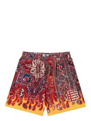 ERIC EMANUEL Basic Flame Print Shorts - Red