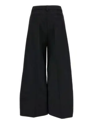 THELATEST Pleated Wide-leg Palazzo Pants - Black