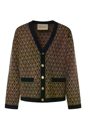 Valentino Garavani Toile Iconographe Button-up Cardigan - Brown