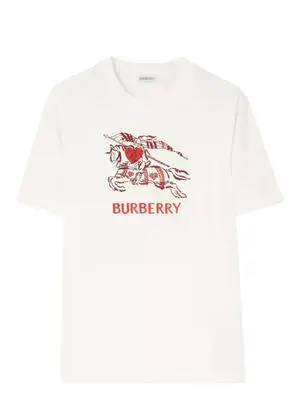 Burberry Heart Knight Cotton T-shirt - Neutrals