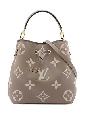 LOUIS VUITTON Monogram Giant Bicolor Empreinte Neonoe Mm Bucket Bag - Brown