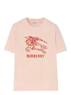 Burberry Heart Knight Cotton T-shirt - Pink