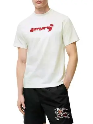 Burberry Heart-logo Cotton T-shirt - Neutrals