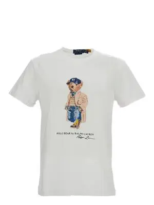 Polo Ralph Lauren T-shirt Polo Bear Custom Slim Fit - White