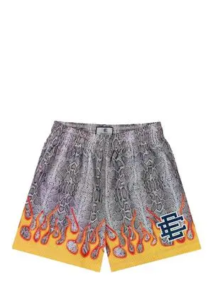 ERIC EMANUEL Eric Emanuel Snake-Print Flame Shorts Grey