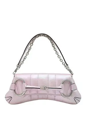 Gucci Small Horsebit Chain Satchel - Pink
