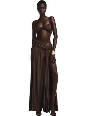 Revolve Emil Maxi Skirt - Brown