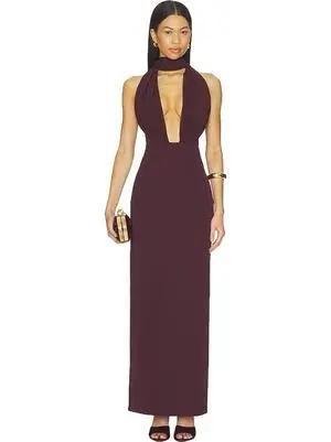 Misha Collection The Capezza Silk Dress - Currant