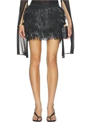 Cult Gaia Darryl Skirt With Fringe Detailing - Black