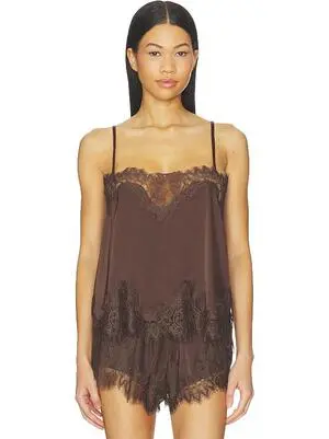 KAT THE LABEL Olivia Camisole Top - Espresso