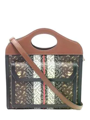 Burberry Burberry Mini Pocket Monogram Handbag Brown