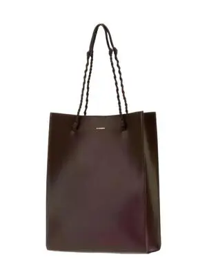 JIL SANDER Tangle Leather Tote Bag - Brown