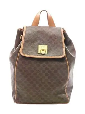 Celine Macadam Patterned Drawstring Backpack - Brown