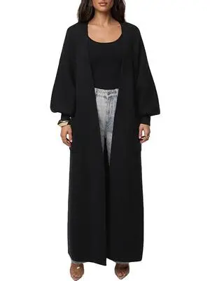 JLUXLABEL Jluxlabel Soft Embrace Maxi Cardigan Black