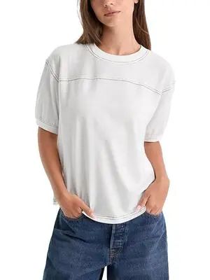 Good American The Gym Short Sleeve Tee - Chalk