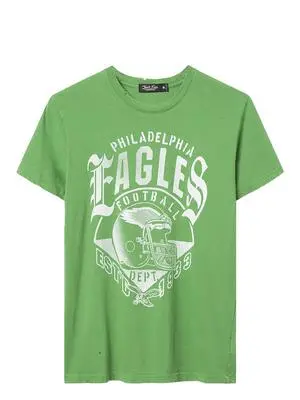 Junk Food Clothing Philadelphia Eagles Gridiron Vintage Tee - Kelly