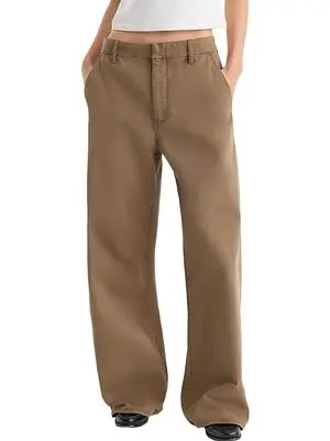 Good American Low Slung Baggy Trousers - Tea Bark