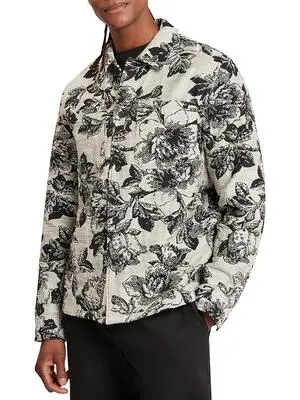 Ted Baker London Mairis Jacquard Floral Jacket - Grey