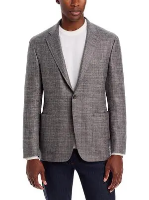 Canali Kei Textured Solid Trim Fit Sport Coat - Grey