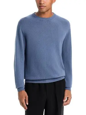 Canali Wool & Cashmere Crewneck Sweater - Blue