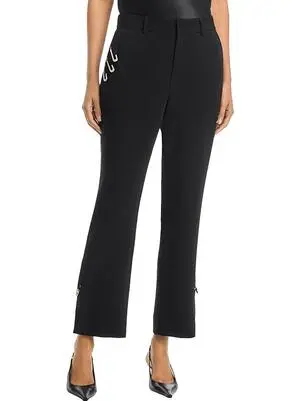 Cinq À Sept Kerry Rhinestone Pin Cropped Pants - Black