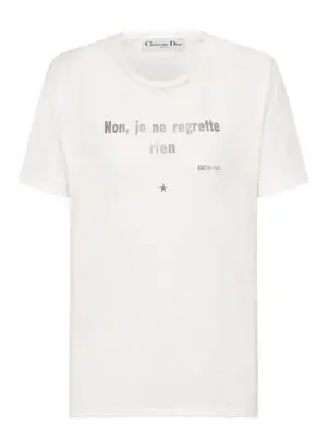 DIOR Dior "Non, Je Ne Regrette Rien" T-shirt In Technical Cotton