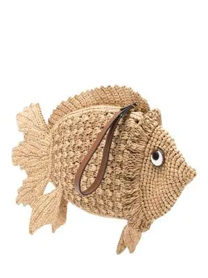 ANYA HINDMARCH Fish Shaped Clutch - Beige