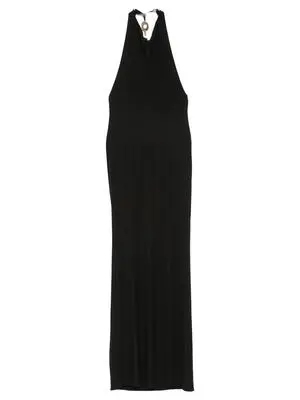 Cult Gaia Open Back Maxi Camisole Dress With Gold-tone Chain Detail - Black