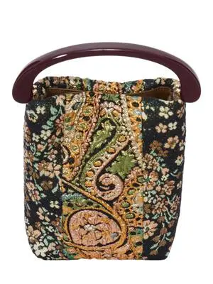Dries Van Noten Printed Jacquard Handbag - Brown