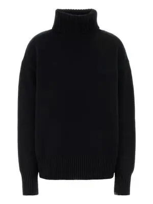 Extreme Cashmere Oversized Turtleneck Sweater - Black