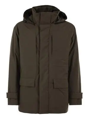 Herno Long-sleeved Down Jacket With Hood - Black