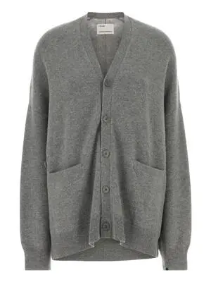 Extreme Cashmere Extreme Cashmere V-Neck Long Sleeve Cardigan Grey